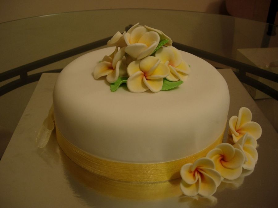 Frangipani Birthday Cake - CakeCentral.com