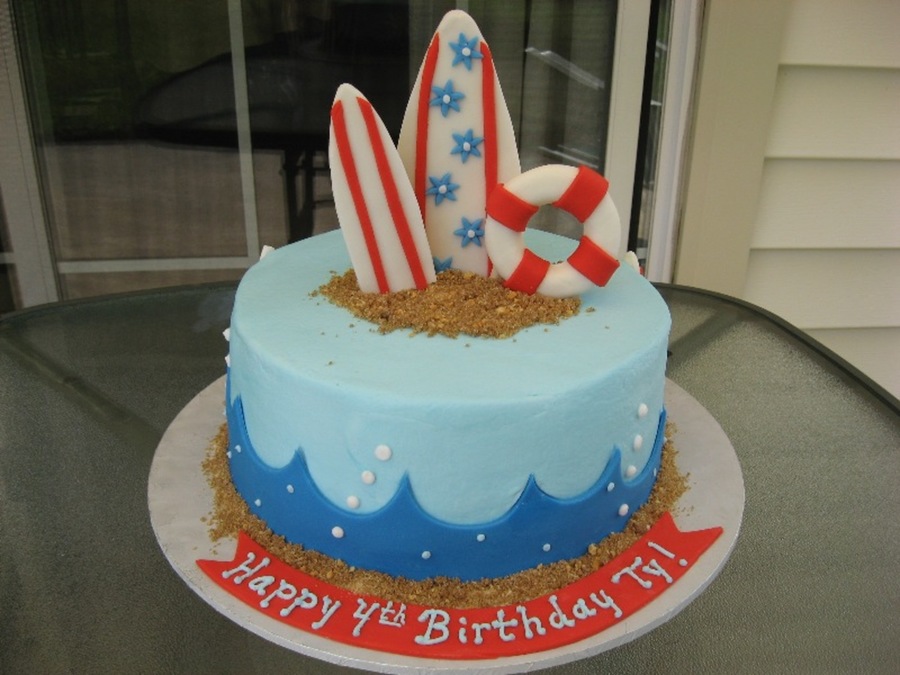 Surfing Cake - CakeCentral.com