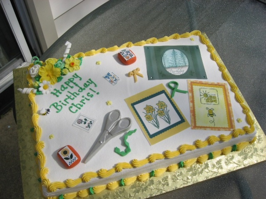 Stamping Themed Cake - CakeCentral.com