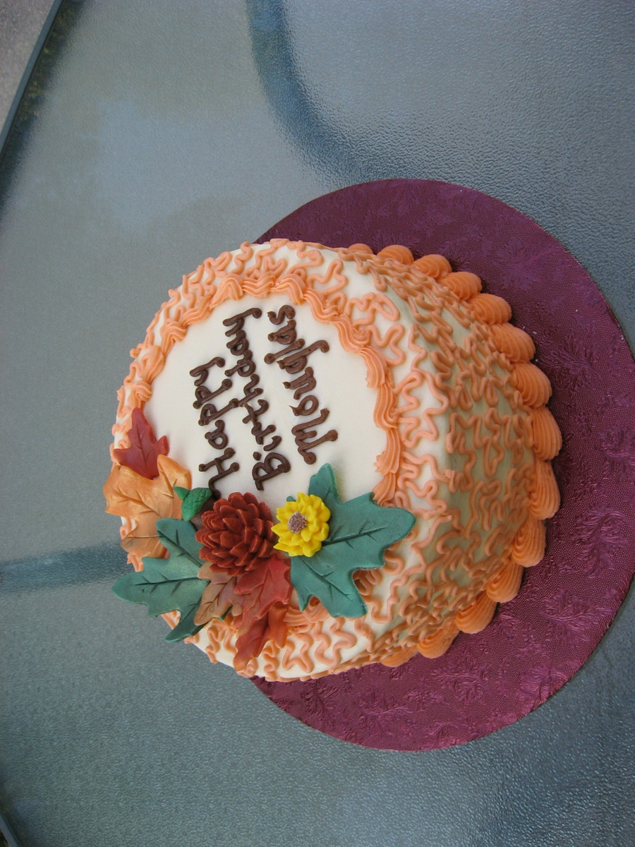 Fall Birthday Cake - CakeCentral.com