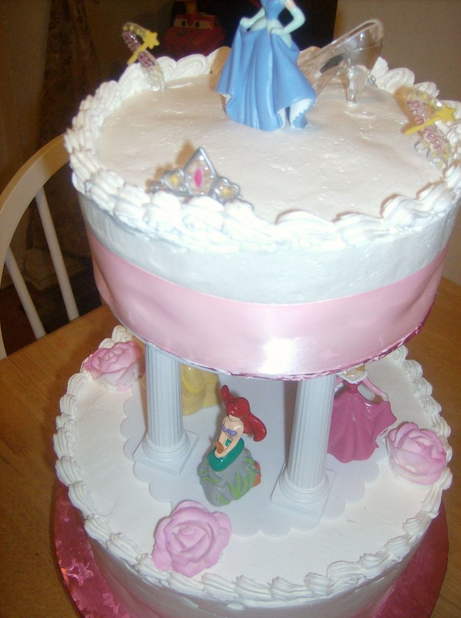 Another View Of The Disney Princess 2 Tier Cake - CakeCentral.com