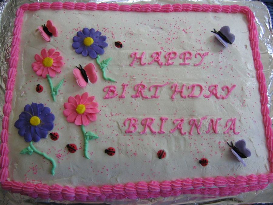 First Sheet Cake For Girl's Birthday - CakeCentral.com