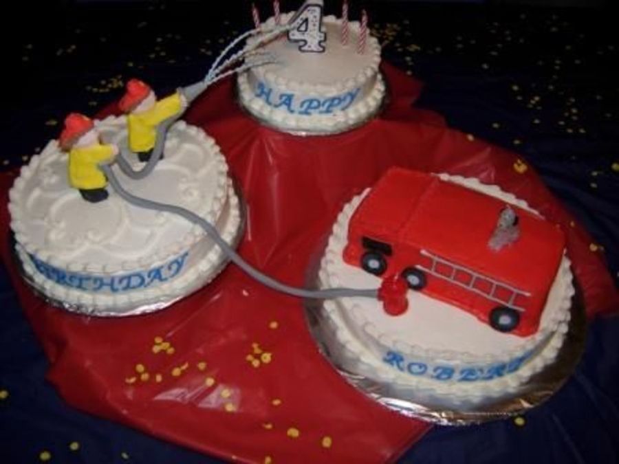 Firefighter Themed Cake - CakeCentral.com