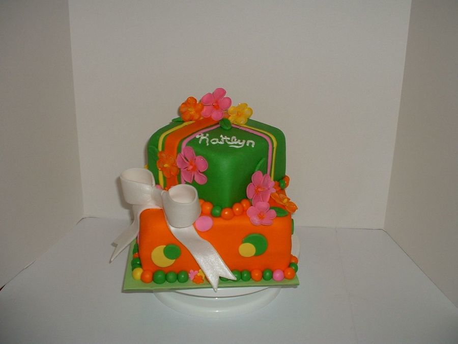 Hibiscus Whimsy Cake - CakeCentral.com