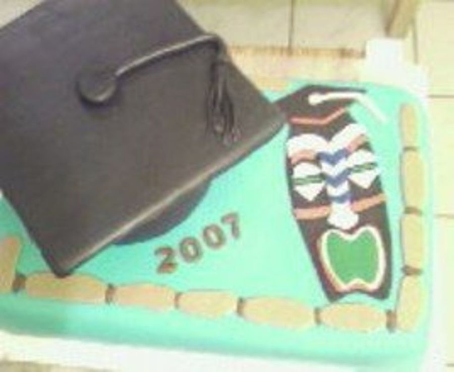 Class Of 2007 Survivor Themed Graduation Cake - CakeCentral.com