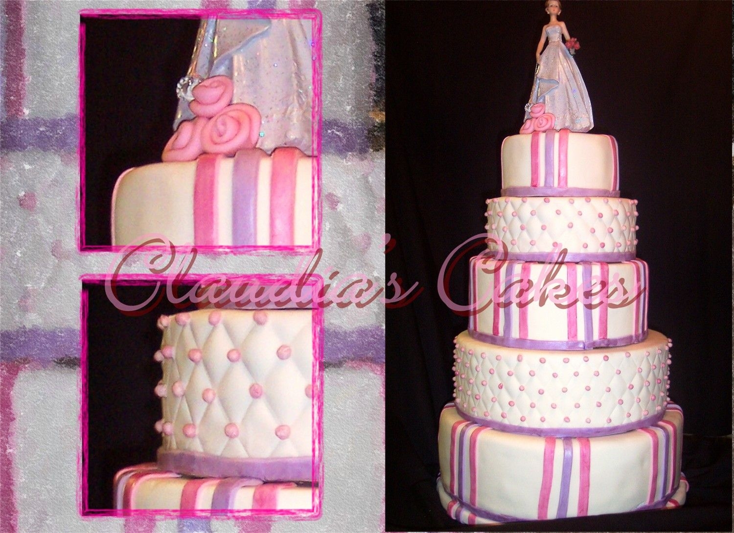 La Quinceanera Pink And Violet - CakeCentral.com