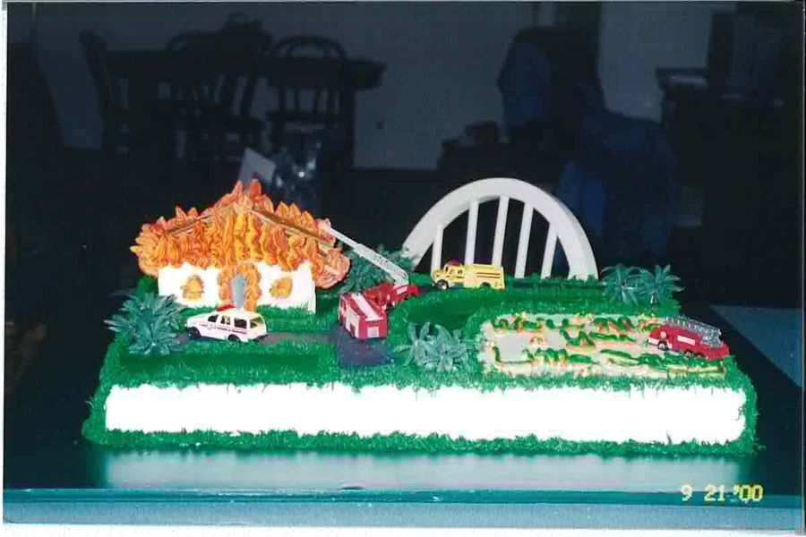 House On Fire Cake - CakeCentral.com