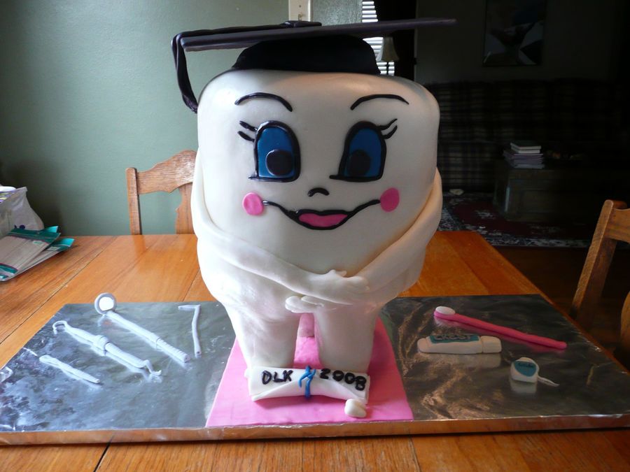 Dental Graduation Tooth Cake - CakeCentral.com