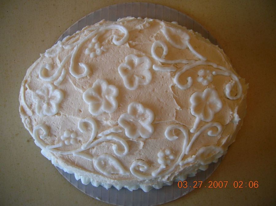 Oval One Layer Cake - CakeCentral.com