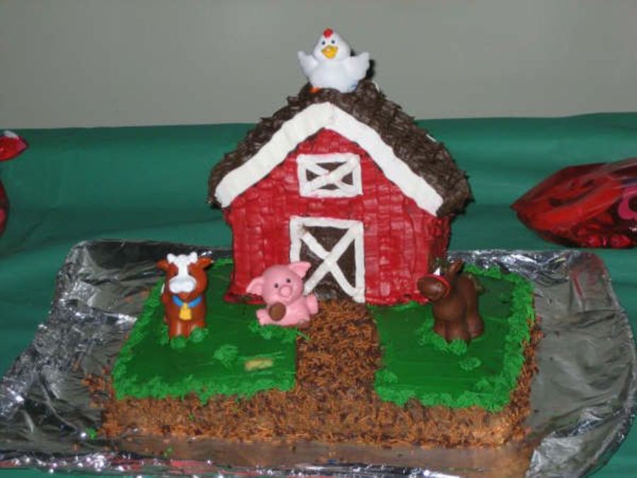 Fisher Price Little People Farm Cake - CakeCentral.com