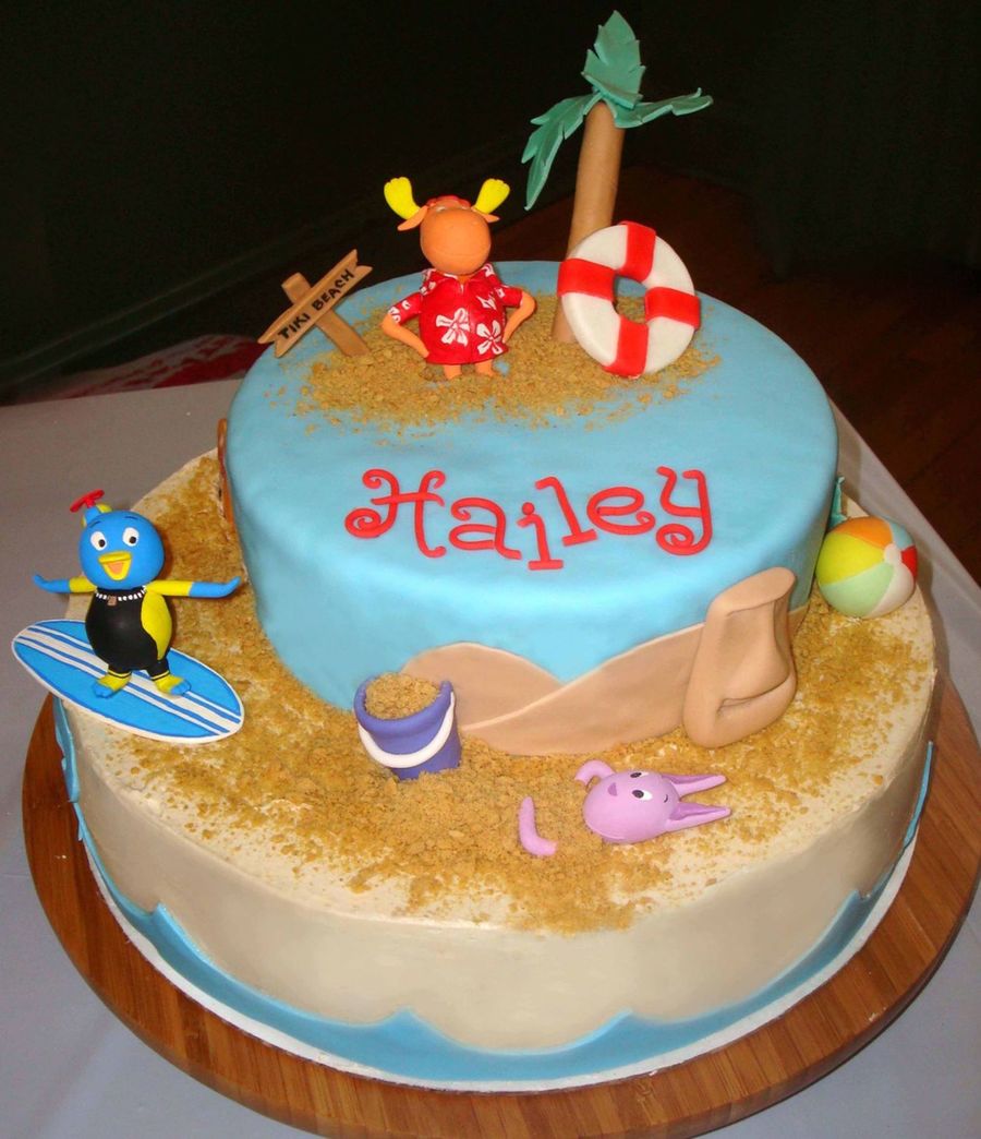 The Backyardigans Tiki Beach Cake - CakeCentral.com