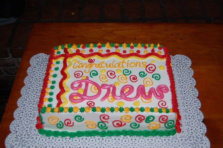 Drew's Graduation Cake - CakeCentral.com