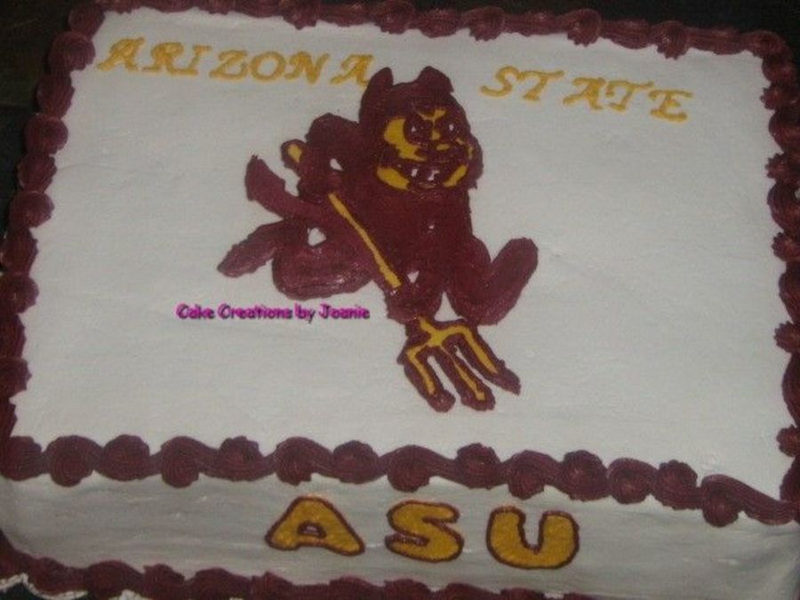 Asu Sheet Cake - CakeCentral.com