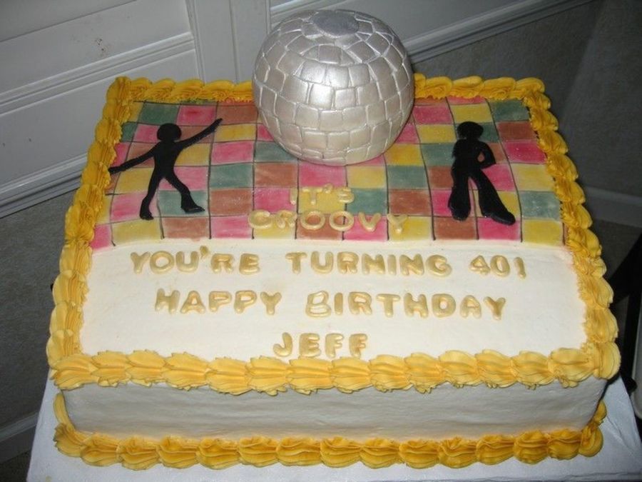Disco Ball And Dance Floor - CakeCentral.com