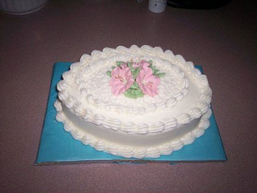 Sample Wedding Cake - CakeCentral.com