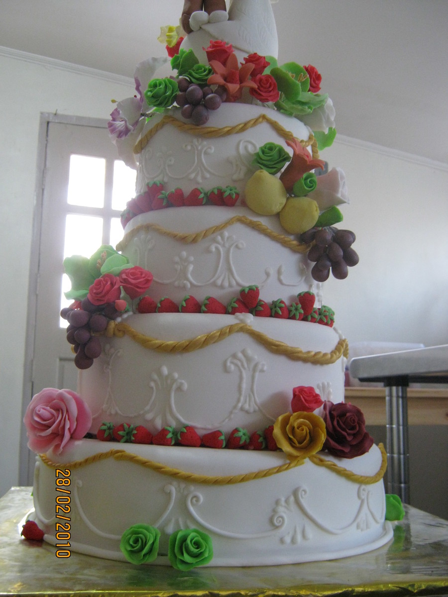 5 Layer Wedding Cake - CakeCentral.com