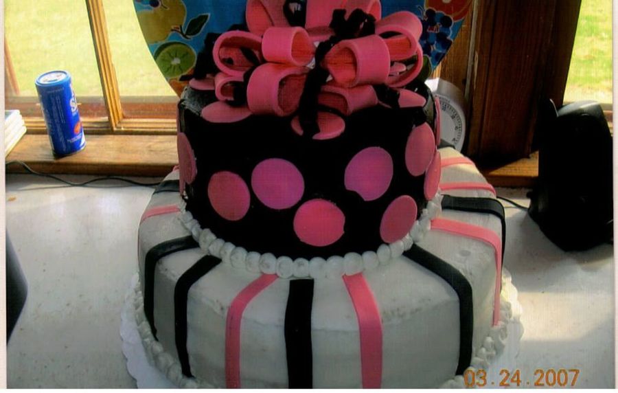 Poka Dots Cake - CakeCentral.com