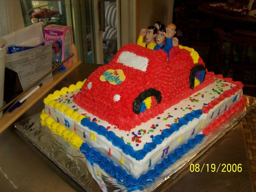 Wiggles Big Red Car Cake - CakeCentral.com