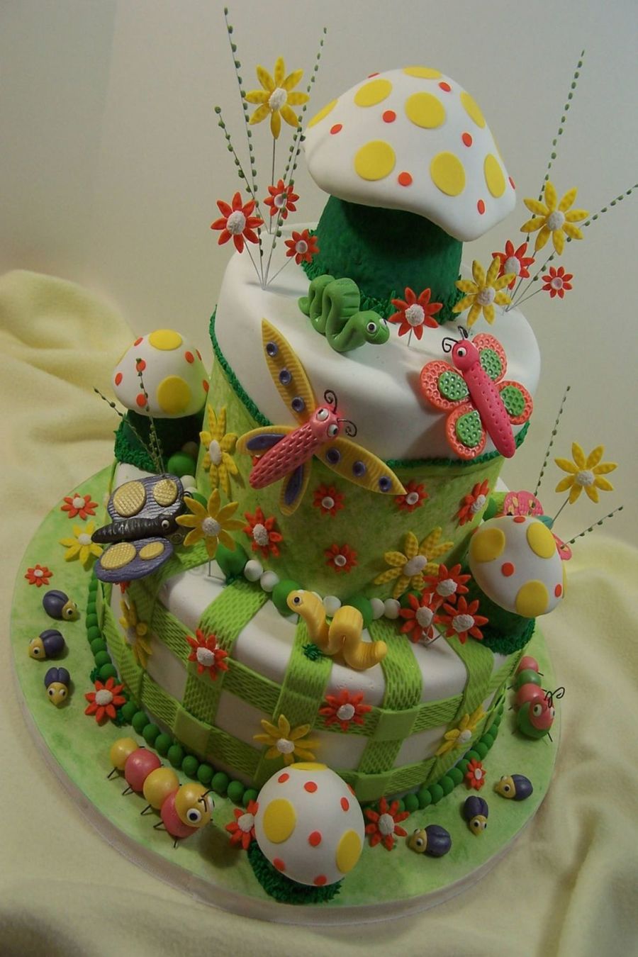Mushroom Garden Cake - CakeCentral.com