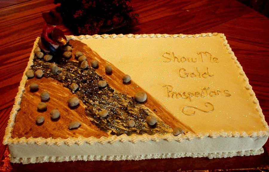 Missouri Gold Prospectors Cake - CakeCentral.com