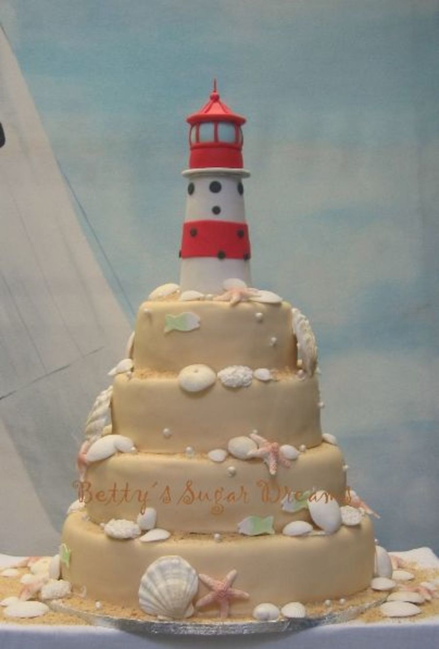 Lighthouse Wedding Cake - CakeCentral.com