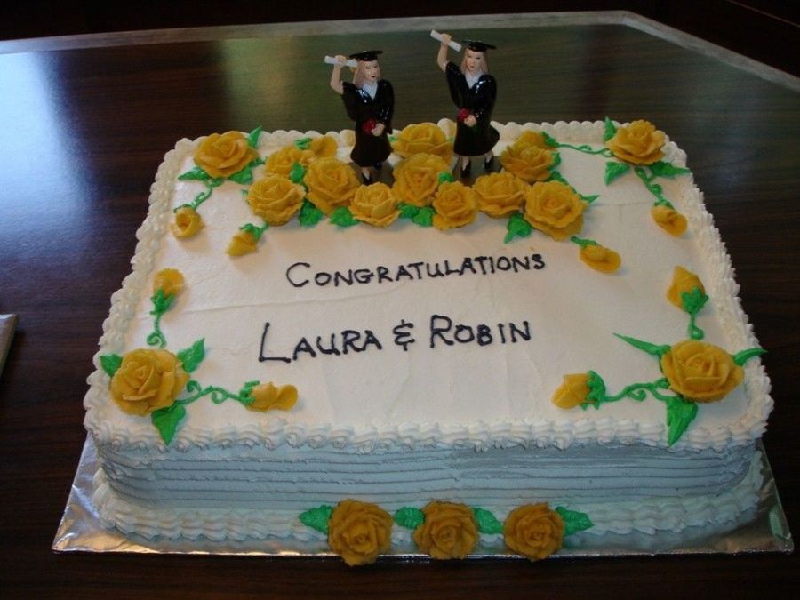 Laura & Robin's Graduation Cake - CakeCentral.com