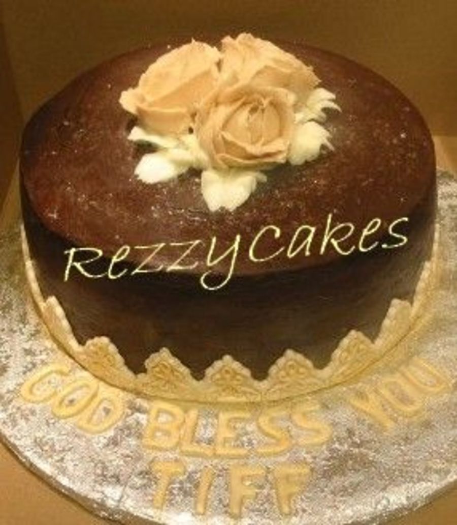 Chocolate Ganache Birthday Cake - CakeCentral.com
