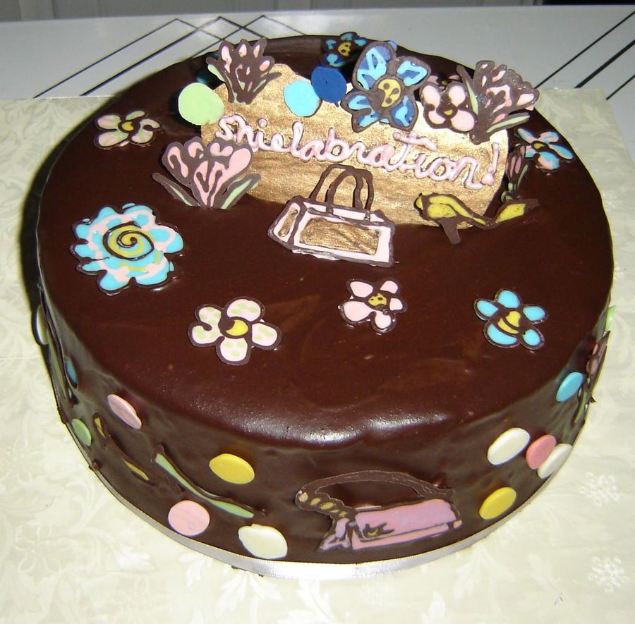 Chocolate Ganache Birthday Cake - CakeCentral.com