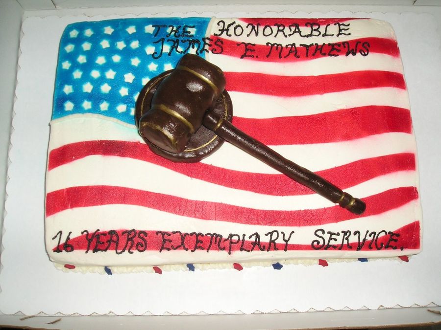 Flag And Gavel - CakeCentral.com