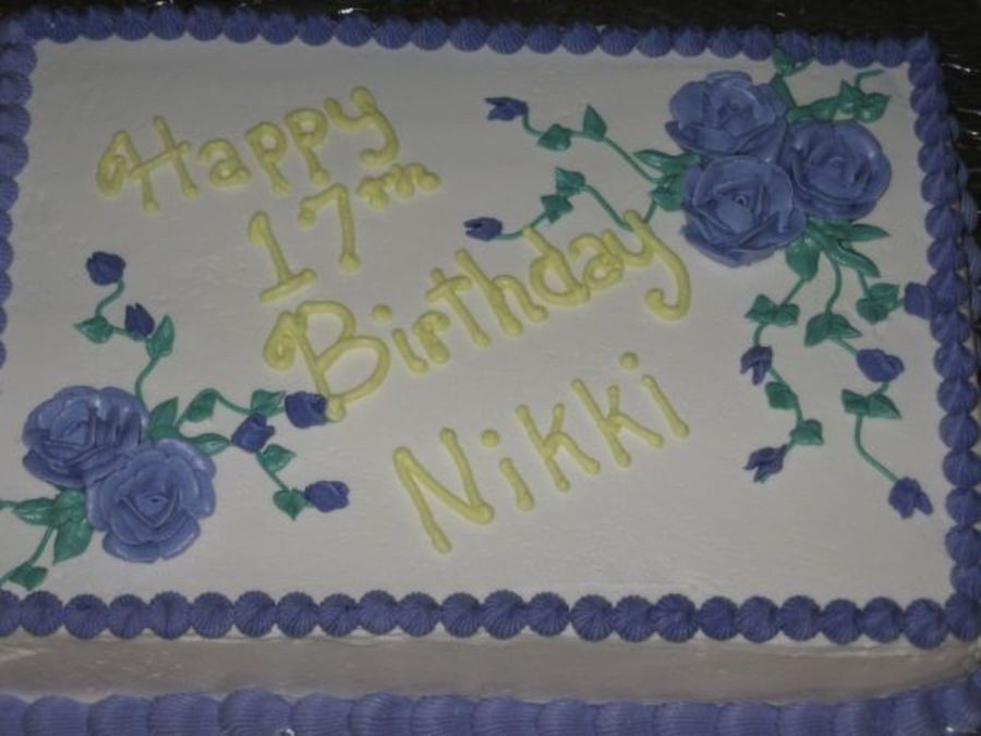 Rectangular Birthday Cake - CakeCentral.com