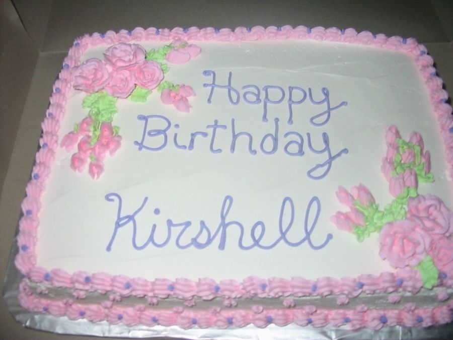 Rectangle Girls Birthday Cake - CakeCentral.com