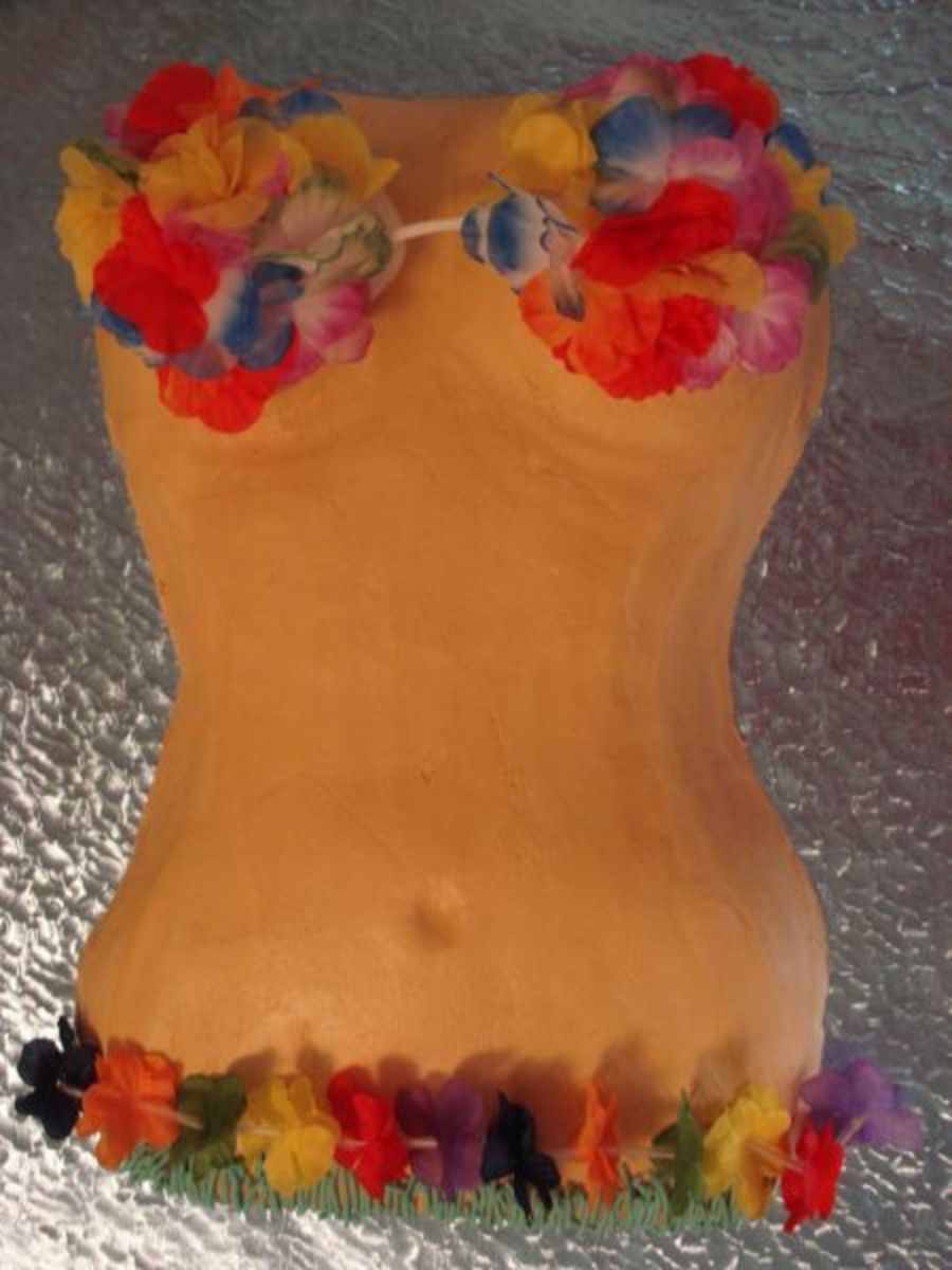 Hawaiian Bikini Hula Girl Cake - CakeCentral.com