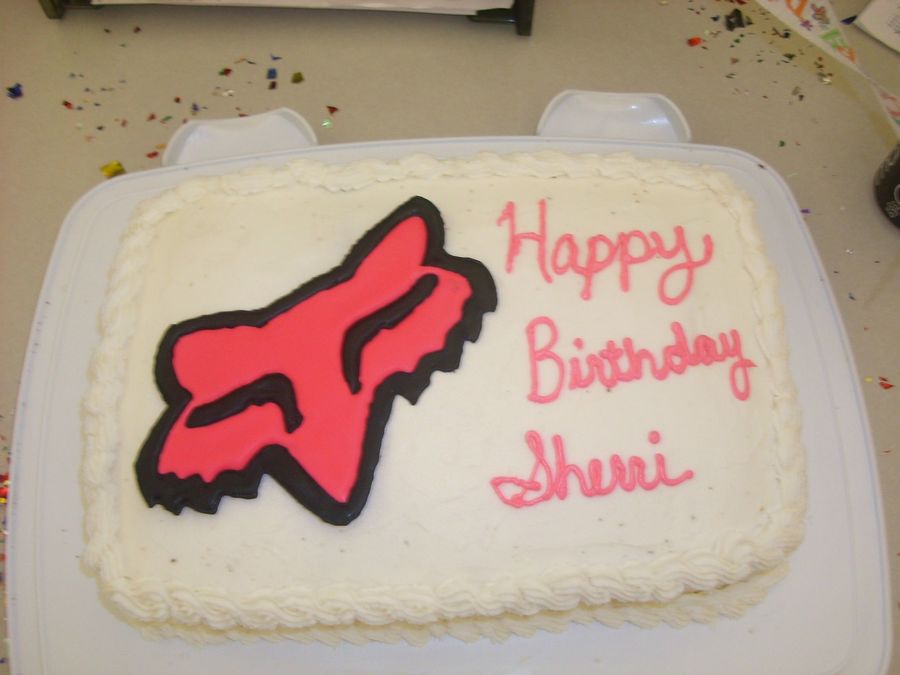 Fox Racing Cake - CakeCentral.com