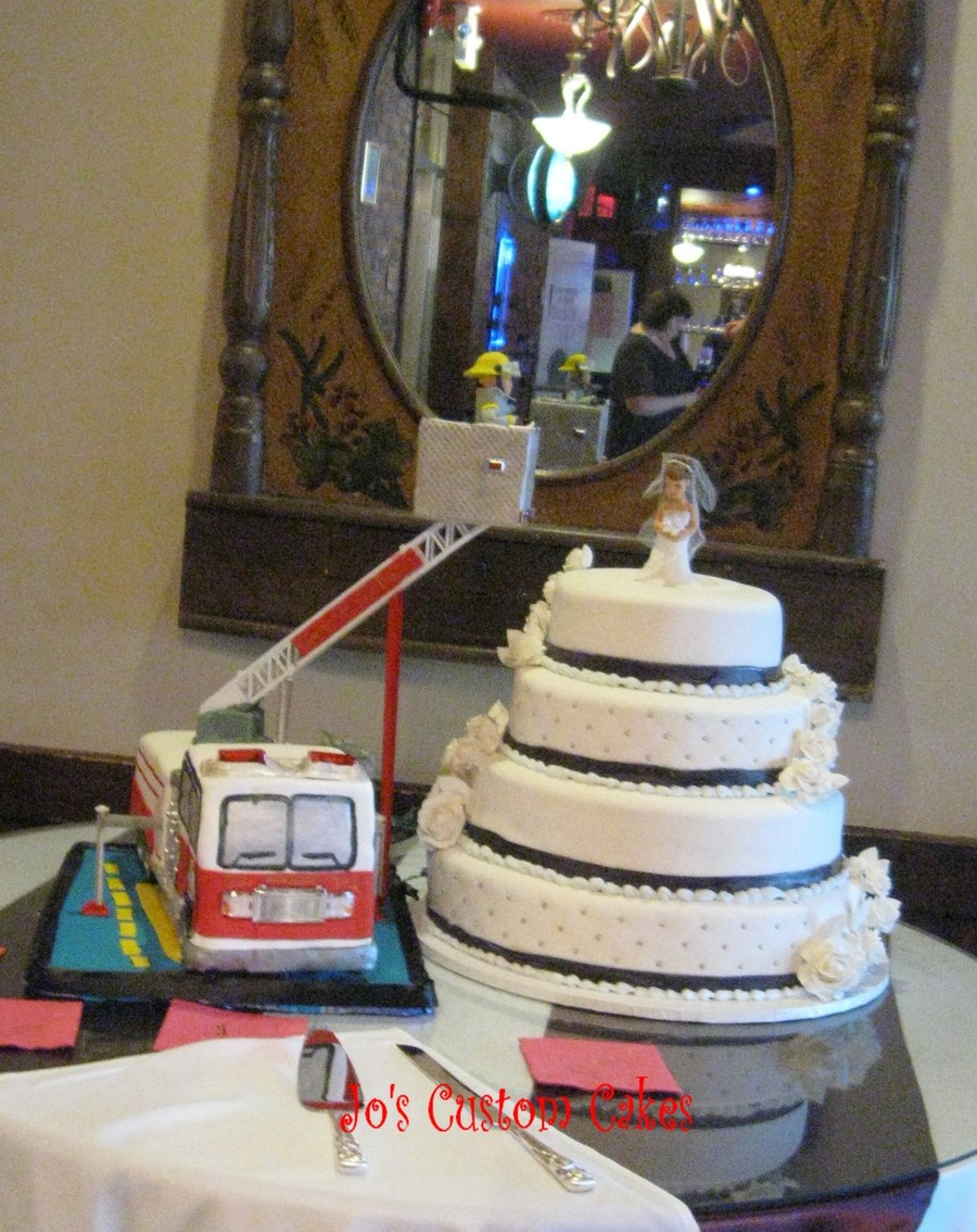 Wedding Cake And Fire Truck - CakeCentral.com