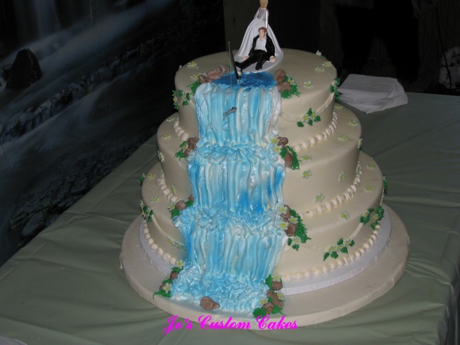 Waterfall Wedding - CakeCentral.com