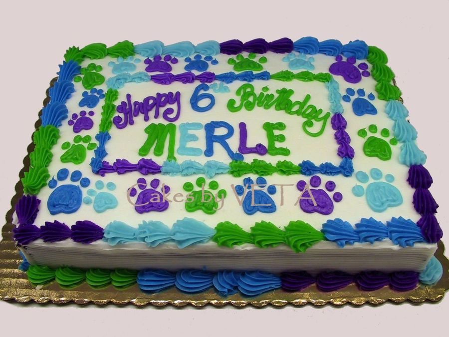 Dog Paw Prints - CakeCentral.com
