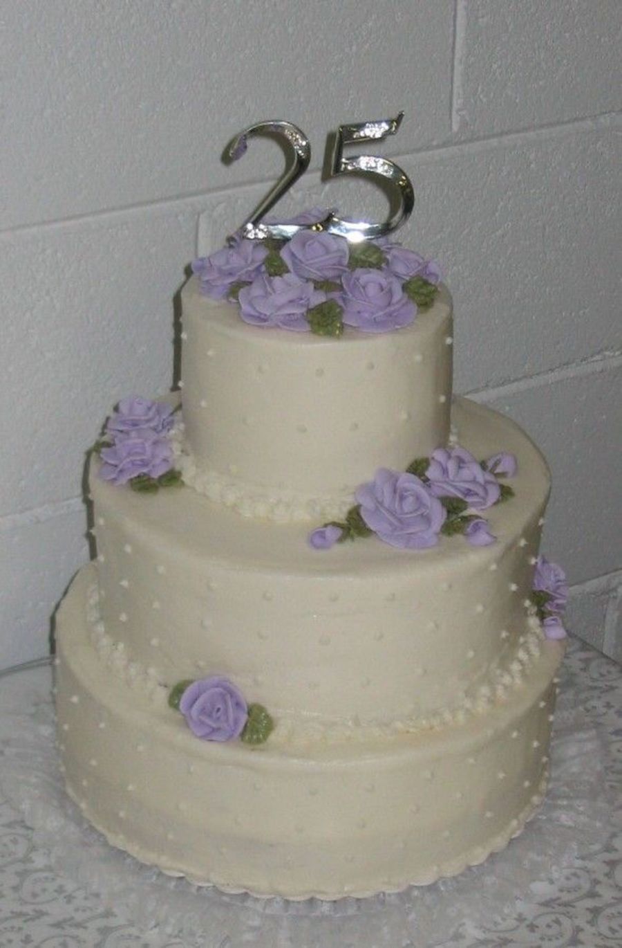 25Th Anniversary Cake - CakeCentral.com