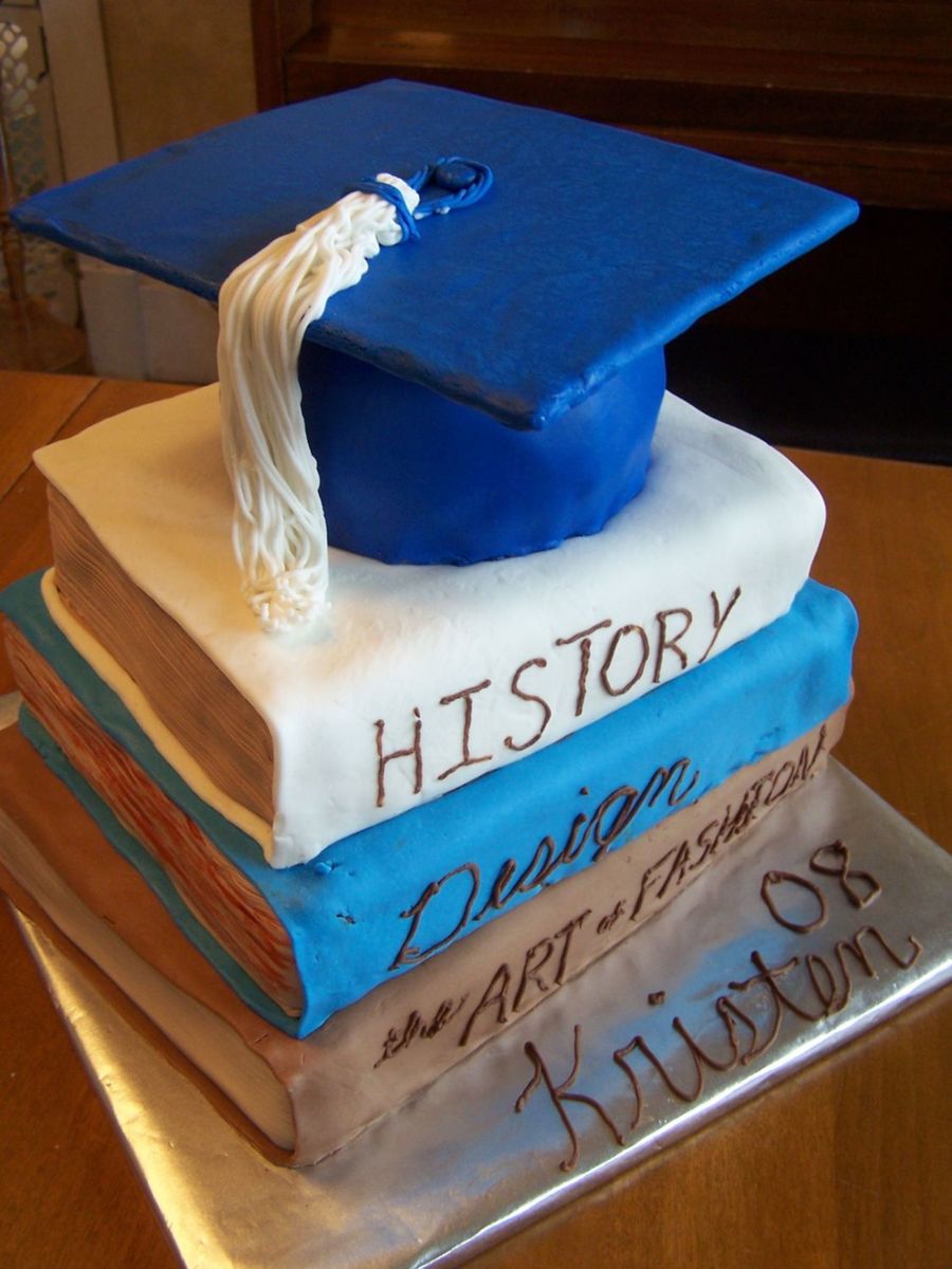 Stack Of Books Grad Cake - CakeCentral.com