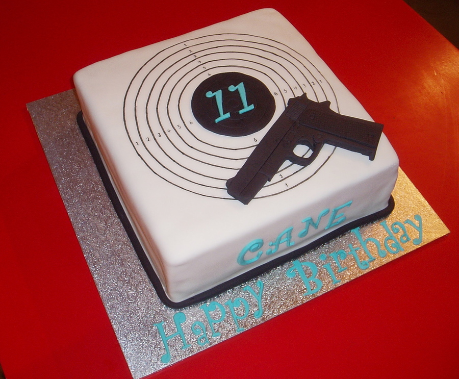 Target Shooting Themed Cake - CakeCentral.com