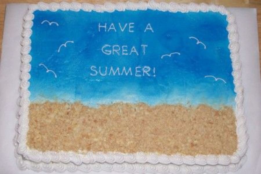 Beach Sheet Cake - CakeCentral.com
