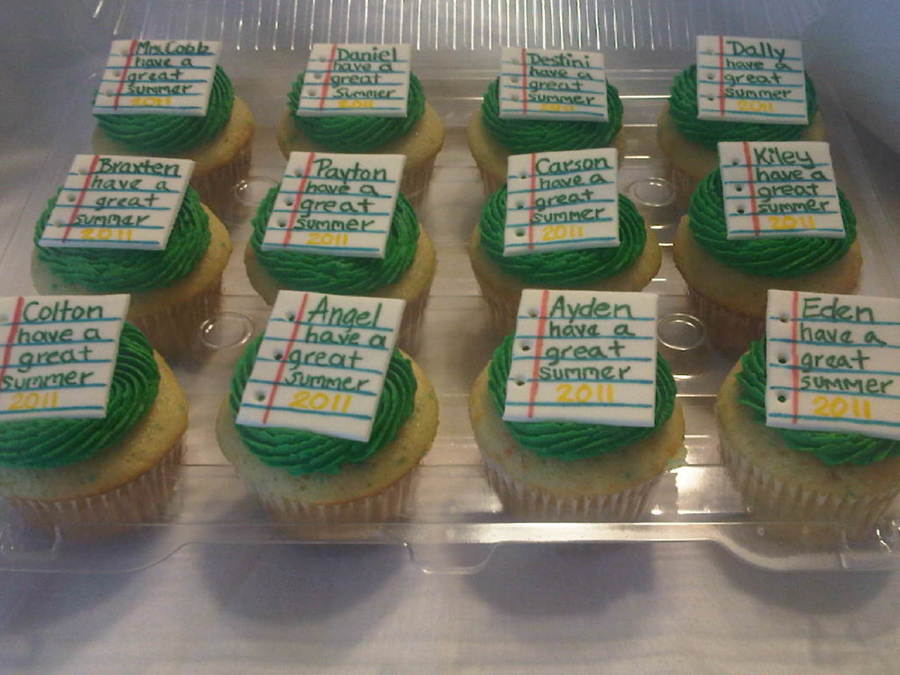 1St Grade End Of Year Cupcakes - CakeCentral.com
