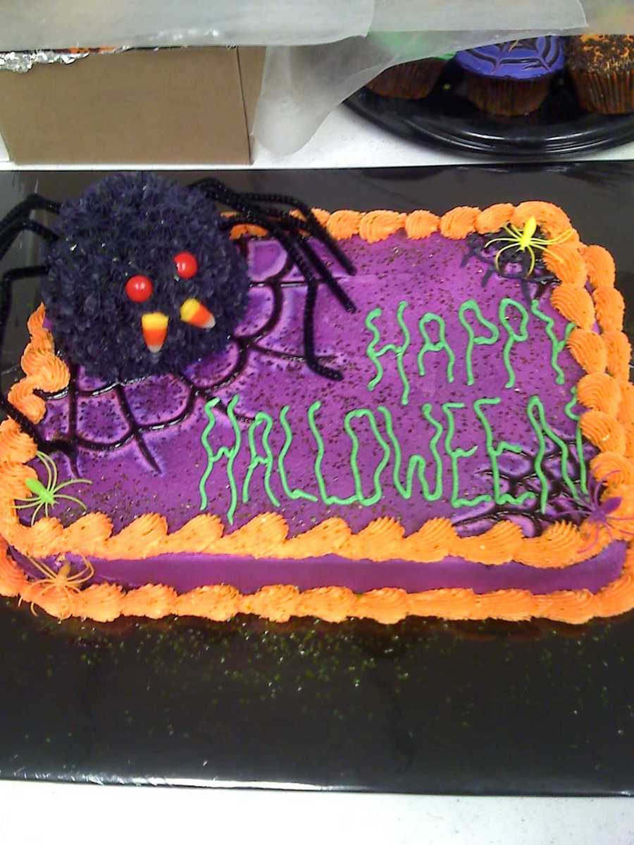 Spooky Spider Cake - CakeCentral.com