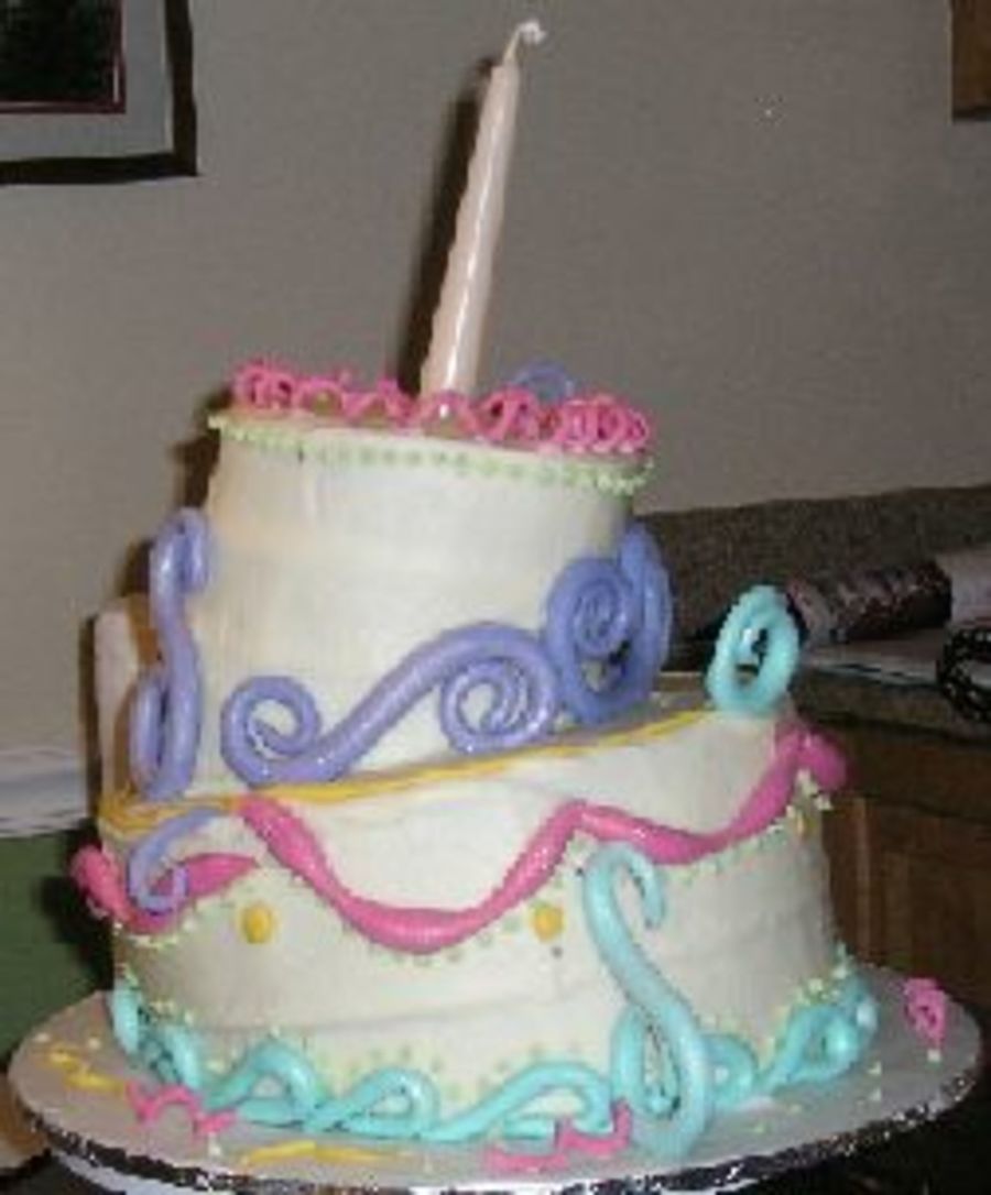 Tilted Crazy Cake - CakeCentral.com