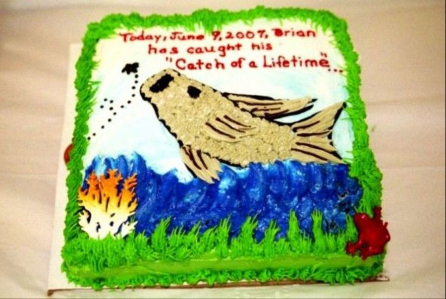 Fishing Groom's Cake - CakeCentral.com