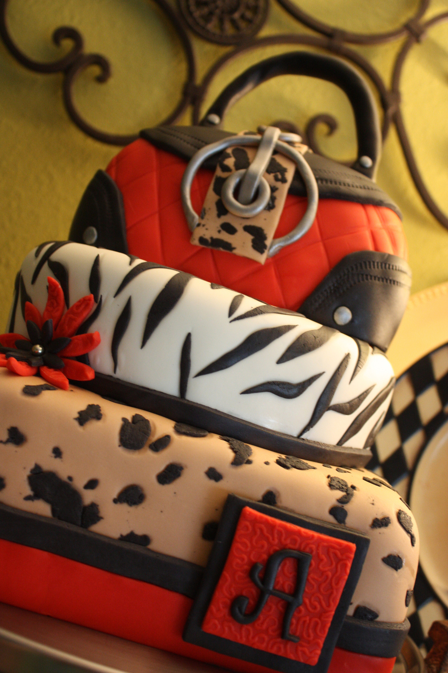 Entirely Edible Purse And Animal Print Cake - CakeCentral.com