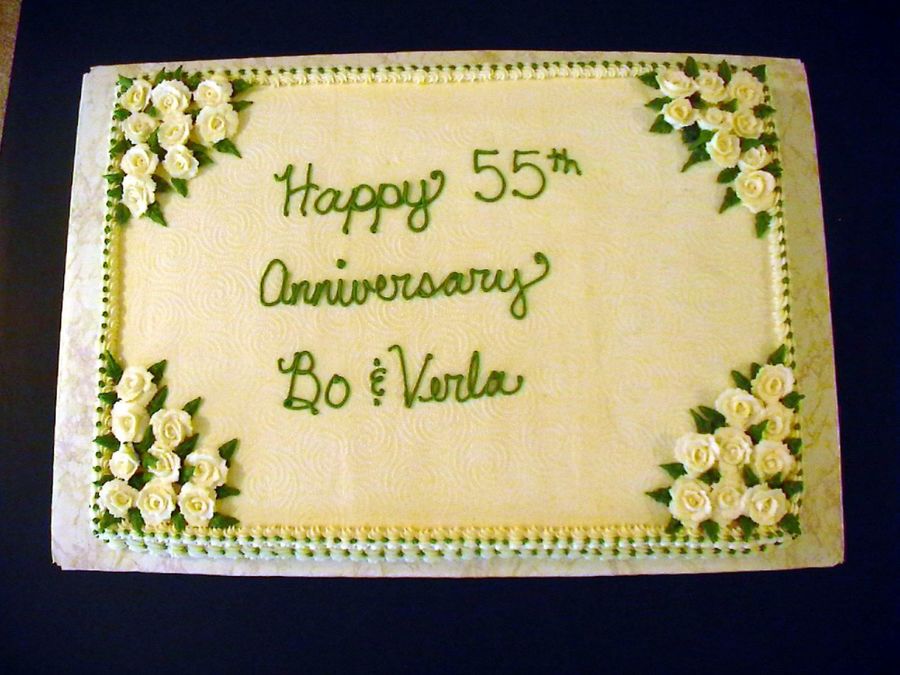 55Th Wedding Anniversary Cake - CakeCentral.com