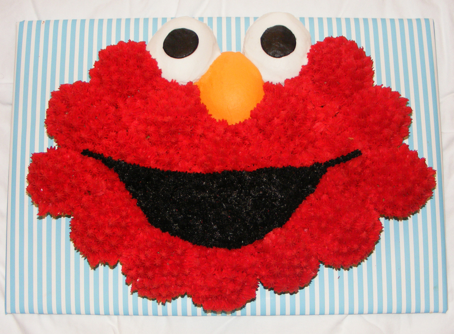 Elmo Cupcake Cake - CakeCentral.com