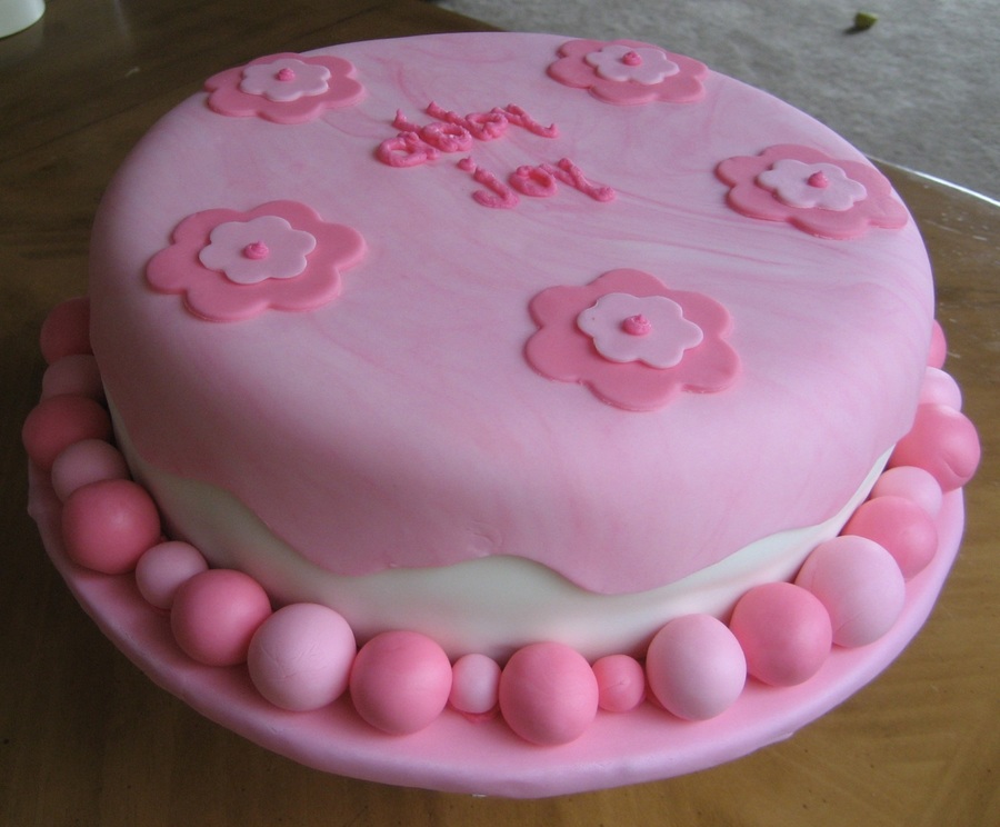Baby Shower Pink Cake - CakeCentral.com