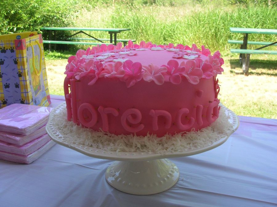 Pink Baby Shower Cake - CakeCentral.com