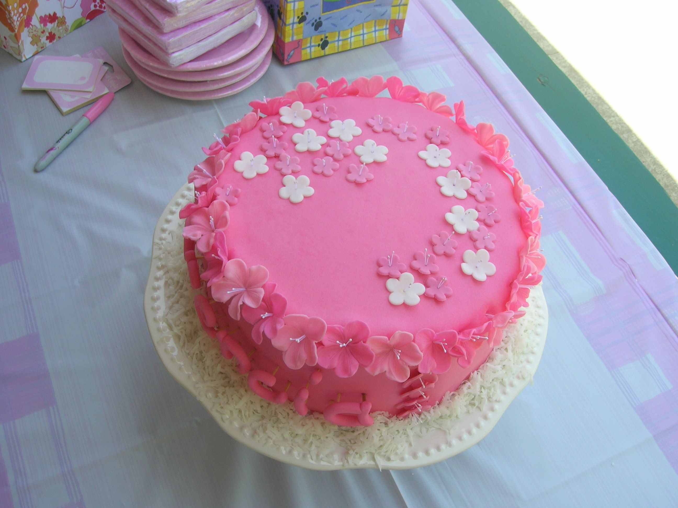 Pink Baby Shower Cake - CakeCentral.com